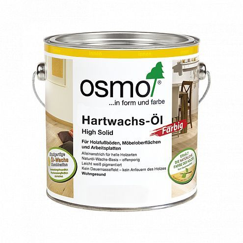 OSMO Масло-воск Osmo Масло с твердым воском цветное Hartwachs-ol Farbig 3075 Черное 0.75 л ...
