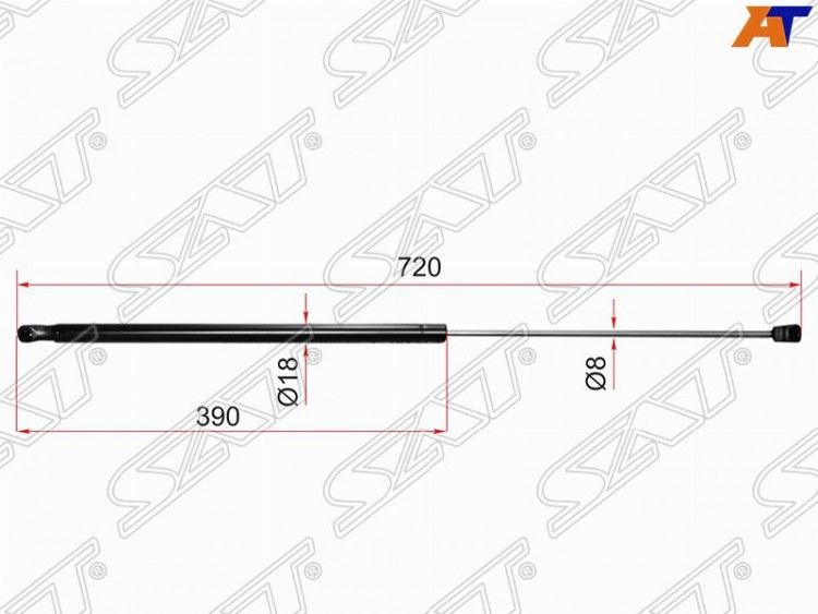 Амортизатор капота для TOYOTA CAMRY ACV40 06- SAT ST-53440-06060 - SAT ...