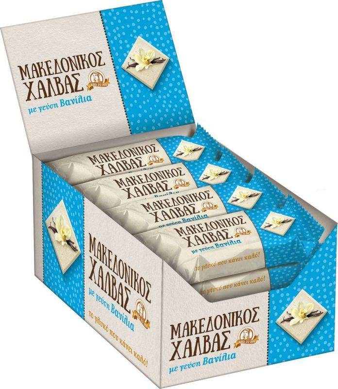 Халва HAITOGLOU батончик ваниль MACEDONIAN HALVA карт/уп 40 г 16 шт ...