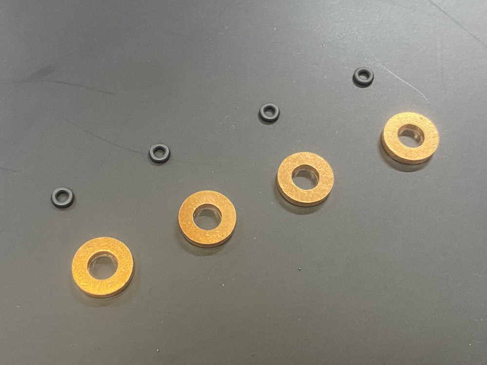 Комплект колечек топливной форсунки на 4 штуки / ремкомплект форсунок ...