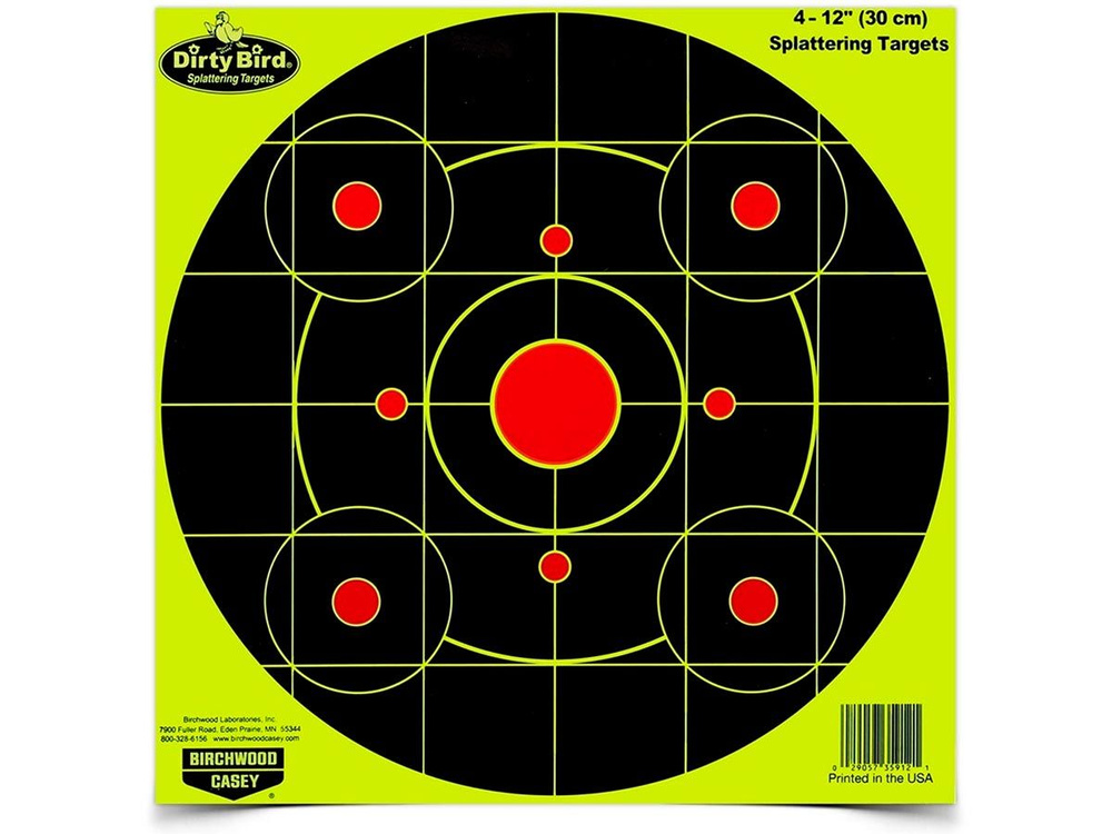 Мишень осыпающаяся Birchwood Dirty Bird Yellow Bulls-eye, 12in, 4шт ...
