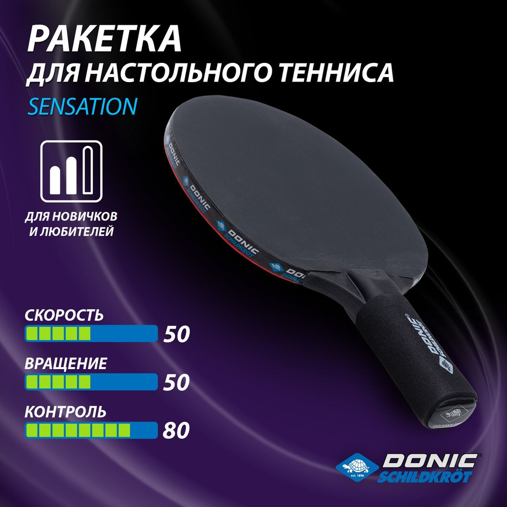 Ракетка для настольного тенниса DONIC-SCHILDKROT SENSATION LINE LEVEL ...