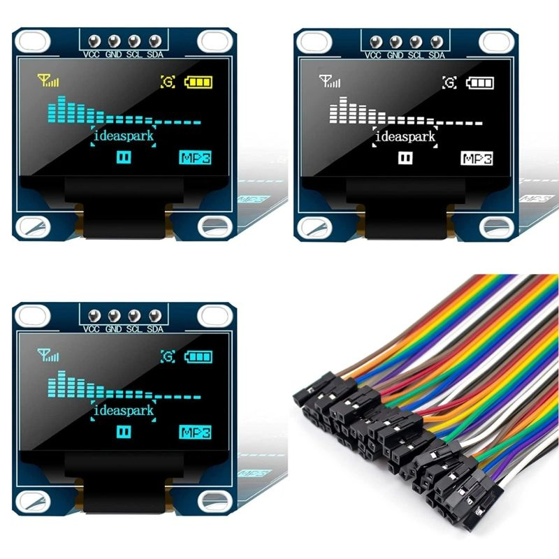 3ШТ OLED-дисплей 0,96 дюйма 3-цветной 128x64 SSD1306 SPI I2C IIC ...