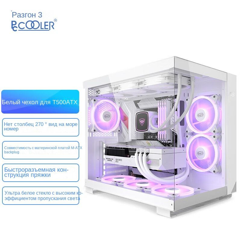 PCCOOLER Компьютерный корпус C3-T500, белый (C3-T500-WHITE) - купить с ...