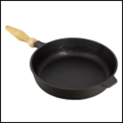 Сковорода OMEGAAVTO чугунная глубокая, съемная дерев. ручка Д26(60) /1 ...
