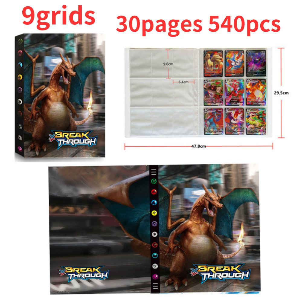 Альбом Pokemon 540 карточек Anime Game Pikachu коллекция подарок детям ...