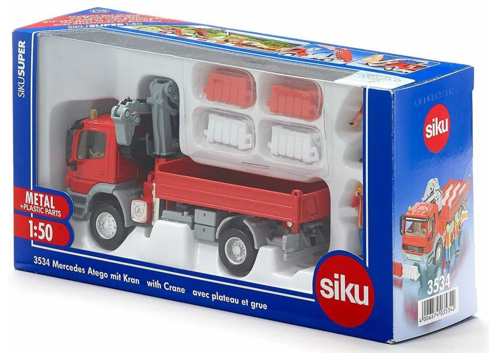 Siku Автокран Mercedes Atego - купить с доставкой по выгодным ценам в интернет-магазине OZON ...