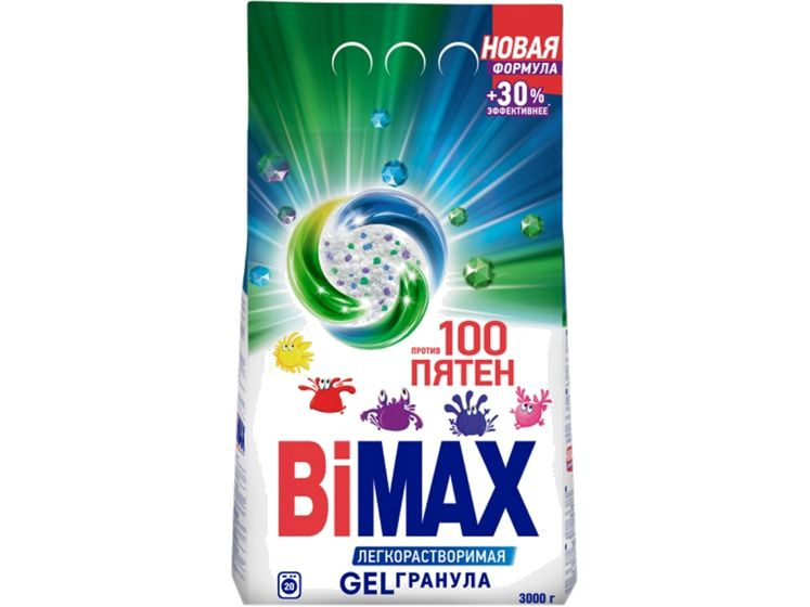BiMAX Стиральный порошок 3000 г - купить с доставкой по выгодным ценам в интернет-магазине OZON ...