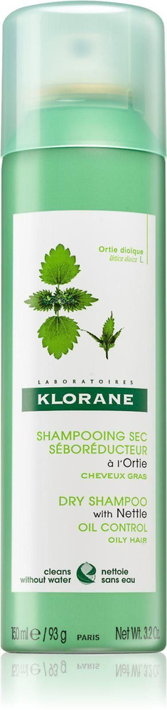 Klorane Nettle - сухой шампунь для жирных волос / 150 ml - купить с ...