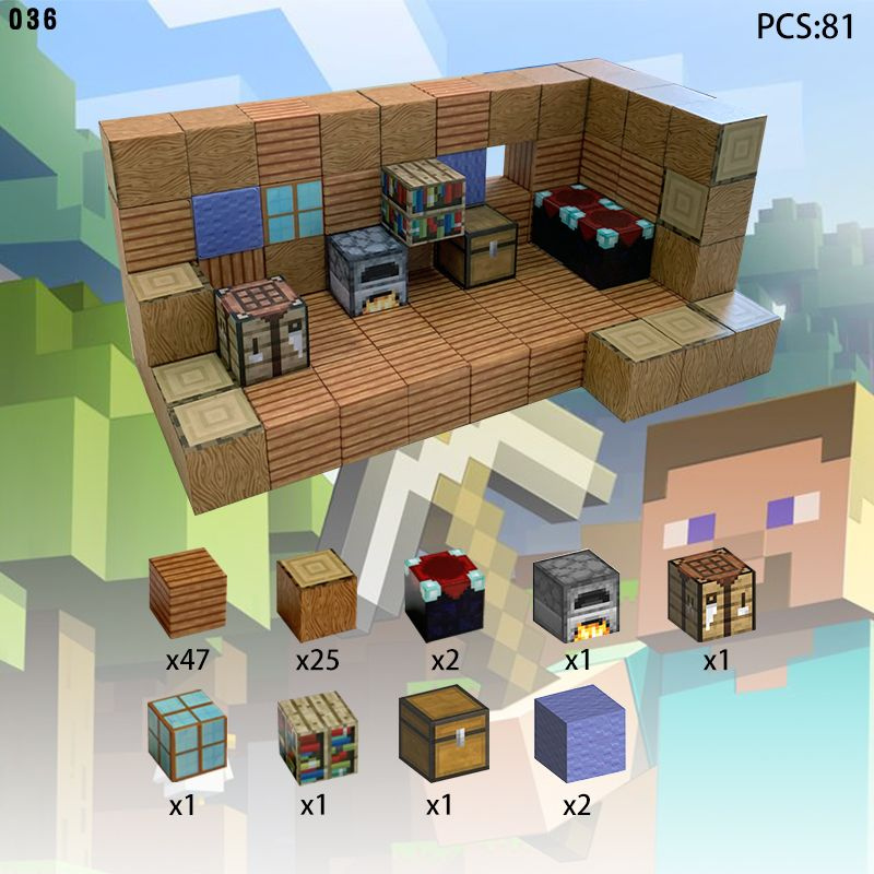 Магнитный Конструктор Майнкрафт набор детали фигурок Игрушка Minecraft ...