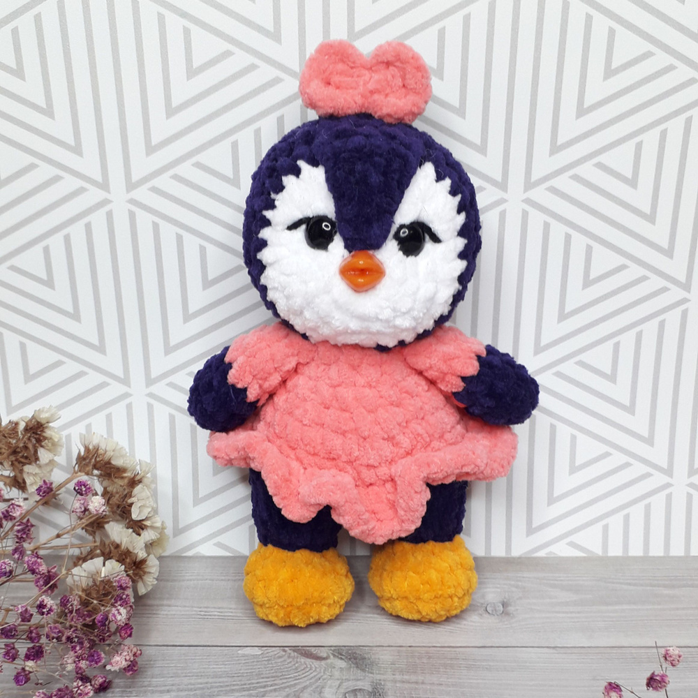 Мягкая вязанная игрушка "Пингвин Лило" - купить с доставкой по выгодным ...