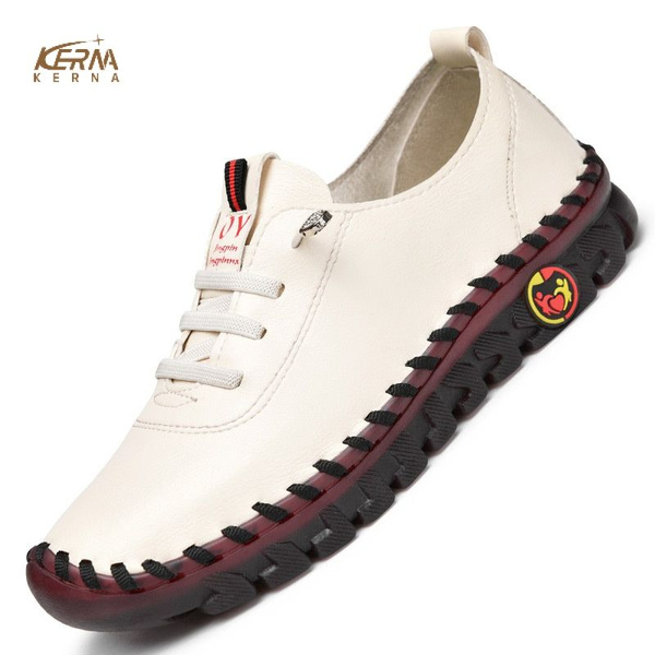 Ботинки Женский KERNA бежевый, размер 37 На любой сезон Шнурки Без каблука Китай купить c ...