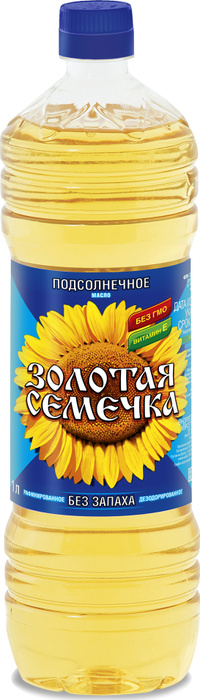 Масло подсолнечное Золотая Семечка рафинированное 1 л - купить с ...