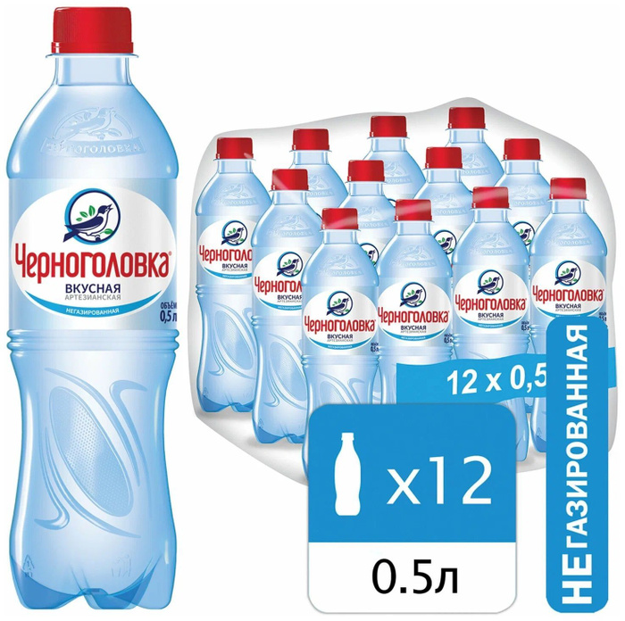 Вода питьевая Черноголовка 0,5 л х 12 бутылок, б/г пэт - купить с ...