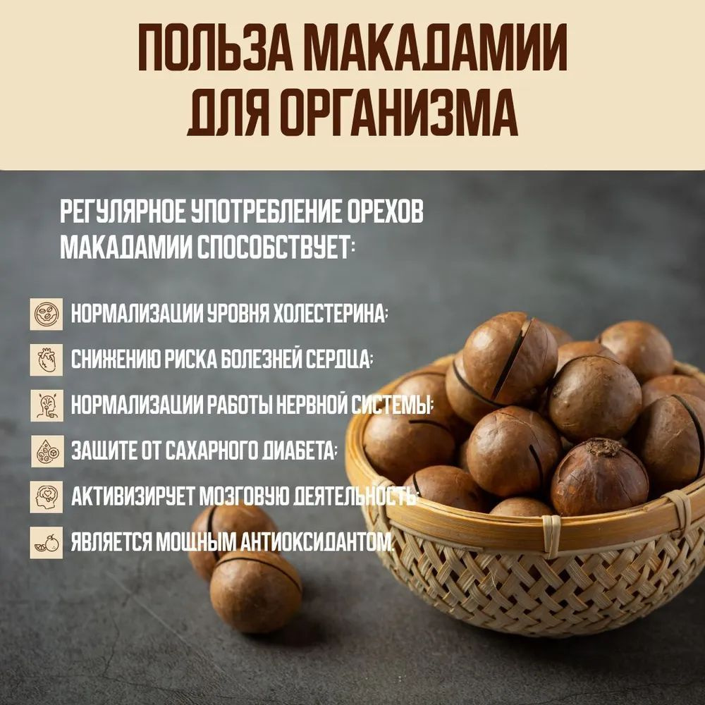 Макадамия орех 1 кг, Nuts4U, в скорлупе натуральный отборный - купить с ...