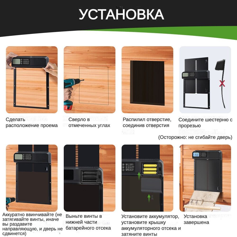 Автоматический открыватель дверей курятника с таймером, программируемый ...