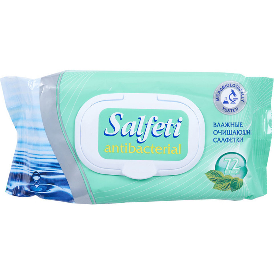 Salfeti Влажные очищающие салфетки Antibacterial 72шт - купить с ...
