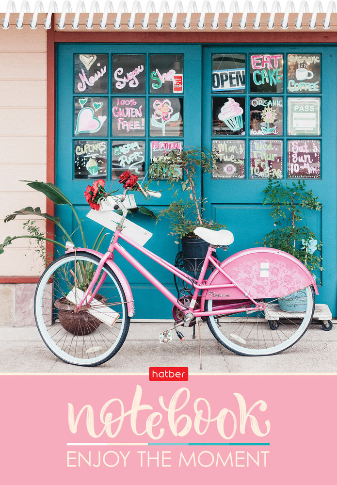 Блокнот 160 листов Hatber на спирали, формат А5, без линовки "Наслаждайся моментом" - купить с ...