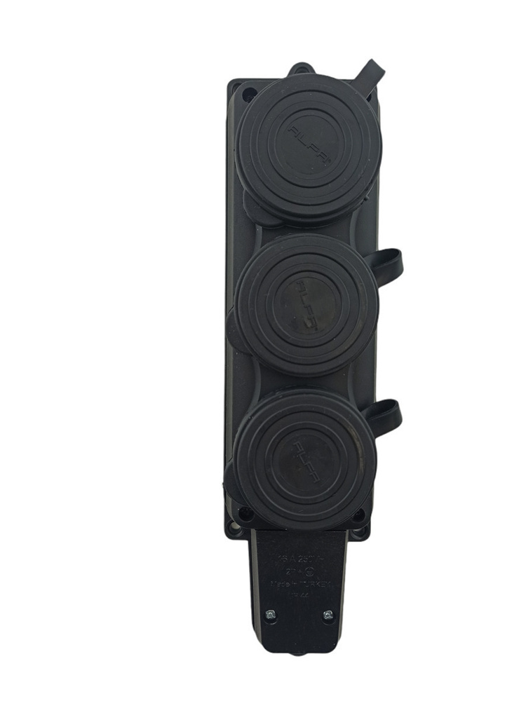 Электрическая розетка ALFA elektrik на 3 гнезда накладная для открытой ...