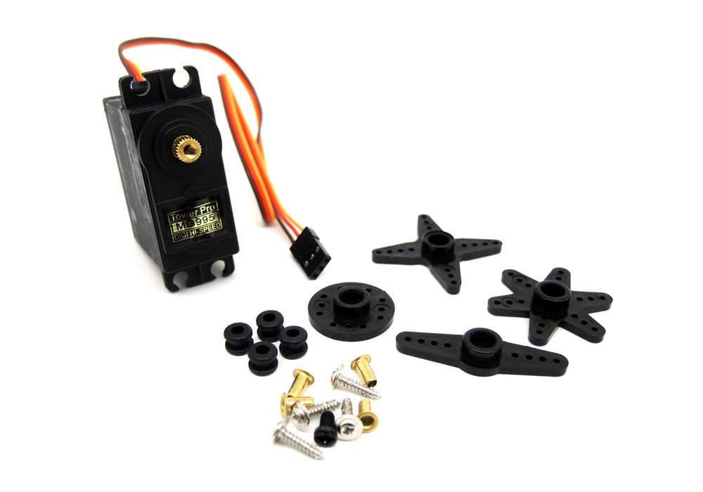 Сервомотор MG995 55г 360 (Arduino) - купить с доставкой по выгодным ...