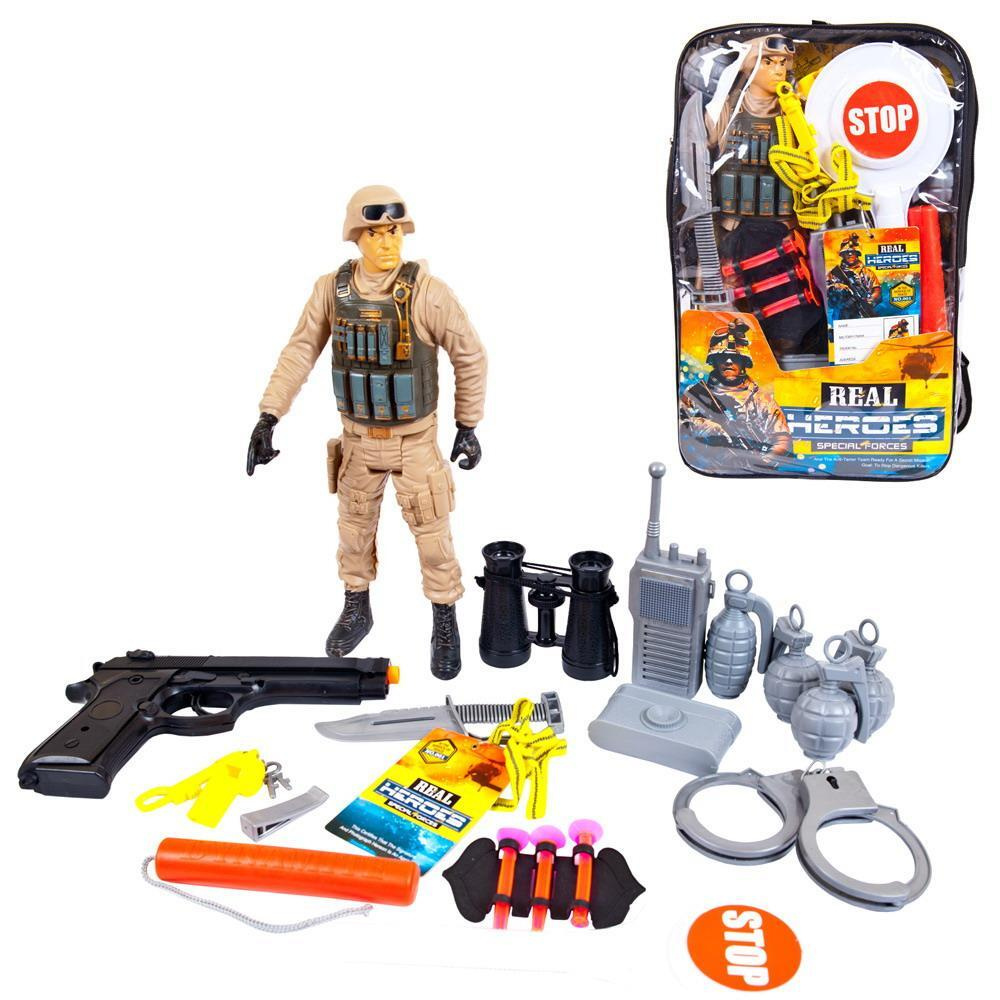 Игровой набор JUNFA военный в рюкзачке, 20 предметов - купить с доставкой по выгодным ценам в ...