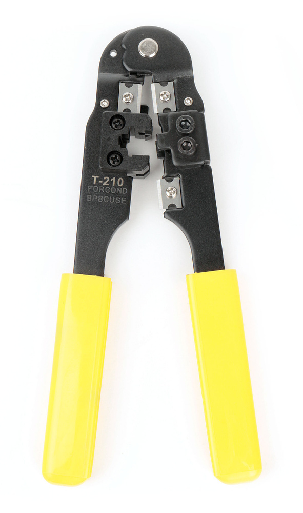Обжимной инструмент для витой пары RJ45 (8p8c), Cablexpert T-210 купить ...