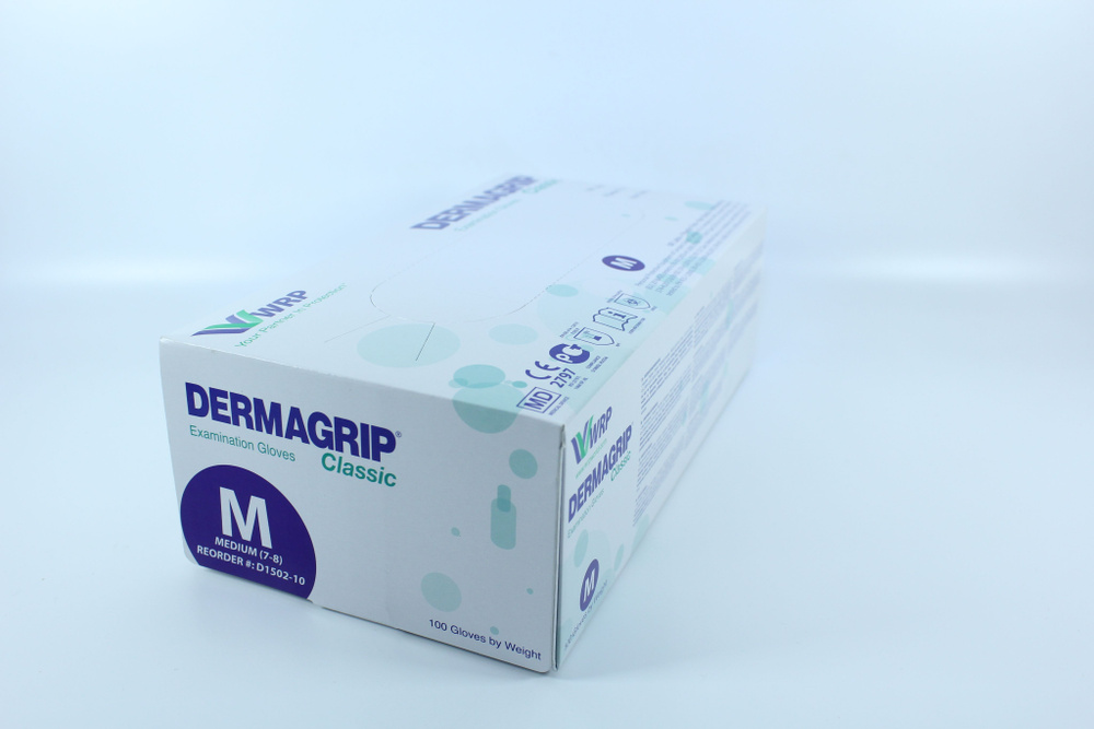 Dermagrip Перчатки медицинские, M, Натуральный латекс - купить с ...