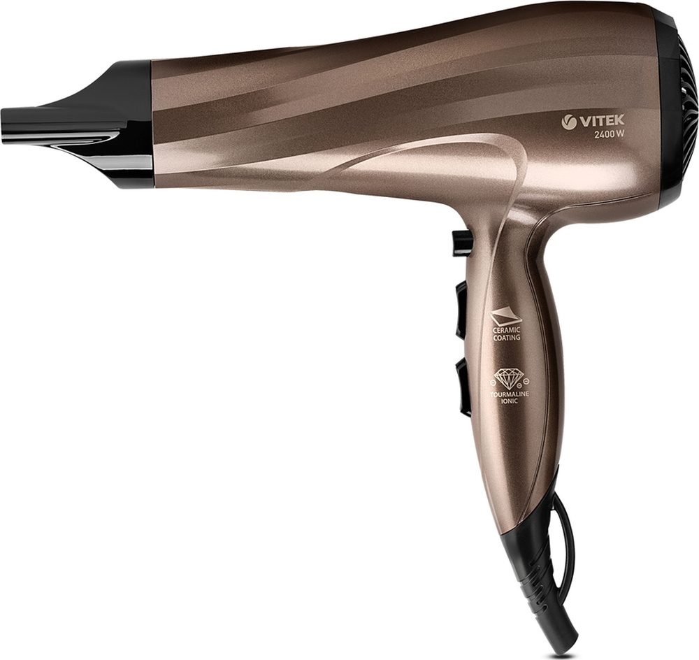 Фен для волос VITEK VT-2298 BN Brown, коричневый - купить по выгодным ценам в интернет-магазине ...