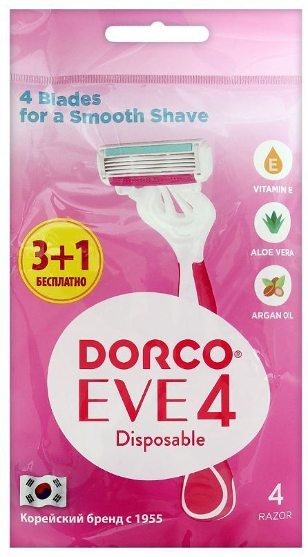 Dorco Станок для бритья женский Eve 4 Shai одноразовый FRA200 4шт ...