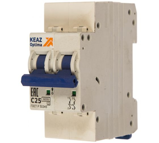 Купить Автомат 2П 25А хар-ка С 6кА АС BM63-2C25-УХЛ3 OptiDin (Новый) КЭАЗ по низкой цене в ...
