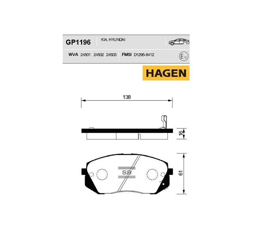 Колодки тормозные Sangsin Brake GP1196 - купить по низким ценам в ...