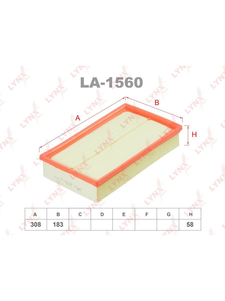 Фильтр воздушный LYNXauto LA-1560 - купить по выгодным ценам в интернет-магазине OZON (765994251)