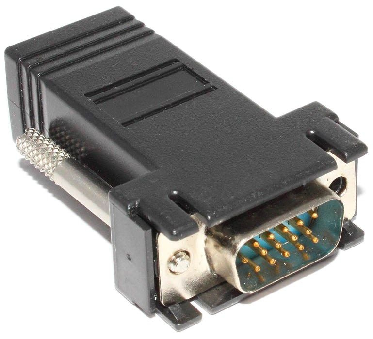 Кабель VGA (D-Sub), RJ-45 Ethernet Переходник VGA - RJ45 (витая пара ...