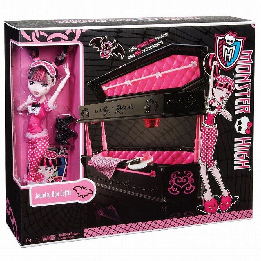 Кукла Monster High Mattel Монстер Хай Дракулаура с кроватью - купить с ...