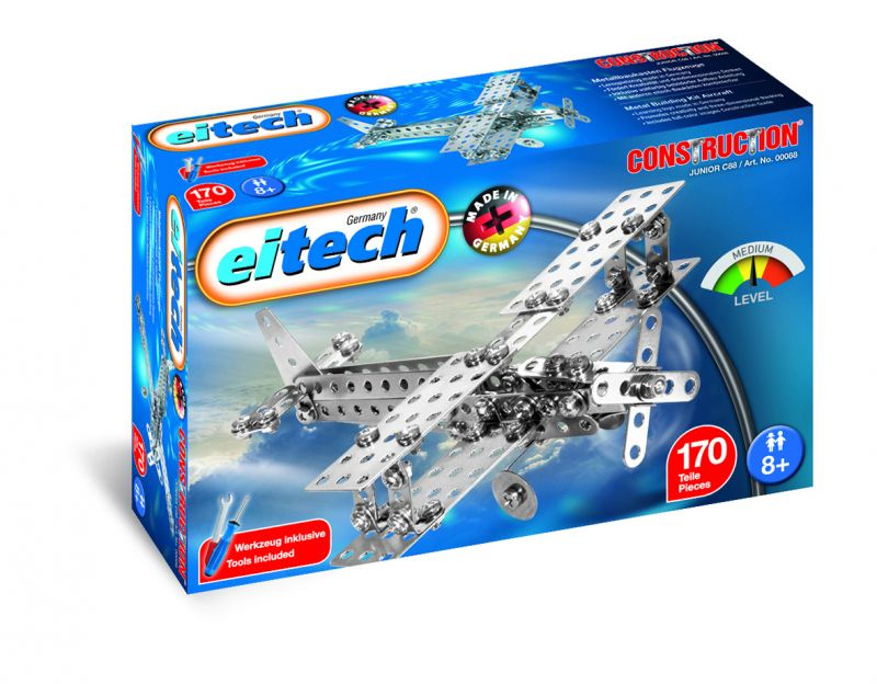 Конструктор металлический EITECH 00088 Самолет 170 деталей - купить с доставкой по выгодным ...