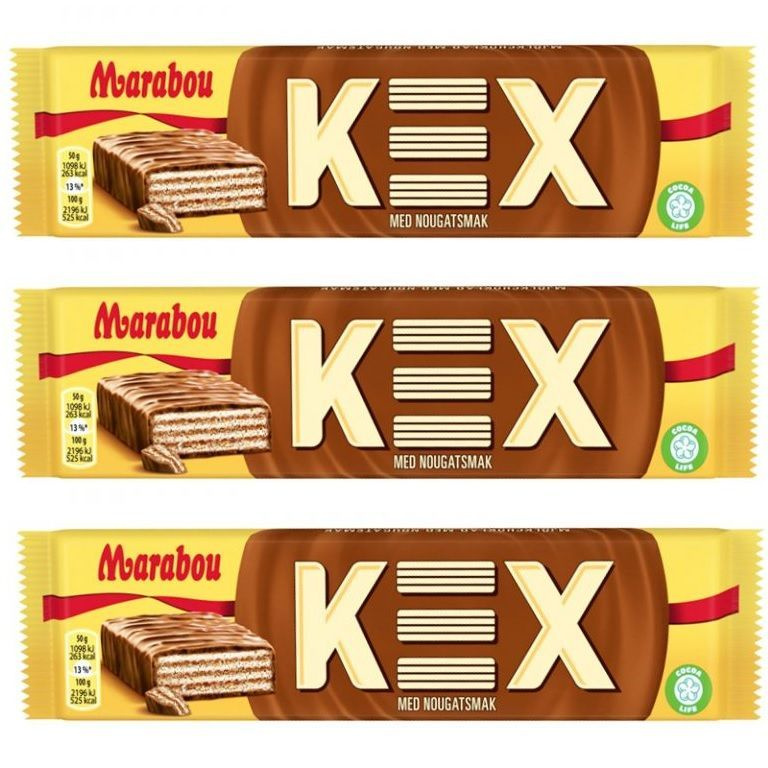 Шоколадные вафли Marabou Kex - 3 шт, 150 гр - купить с доставкой по выгодным ценам в интернет ...