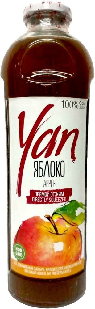 Яблочный сок прямого холодного отжима Yan, 930 мл купить на OZON по низкой цене (1058222114)