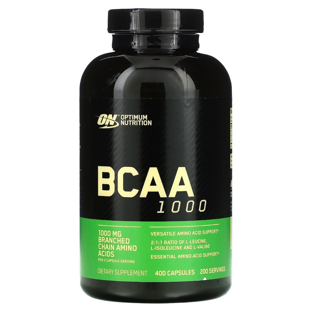 Optimum Nutrition, BCAA 1000, 500 мг, 400 капсул - купить с доставкой по выгодным ценам в ...