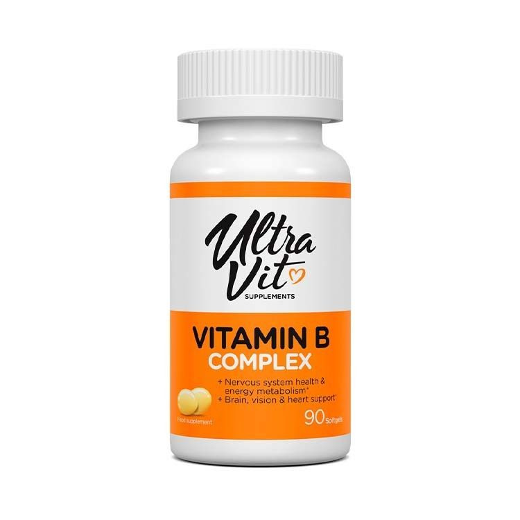 Комплекс витаминов группы B UltraVit Vitamin B Complex 90 капсул / Для ...