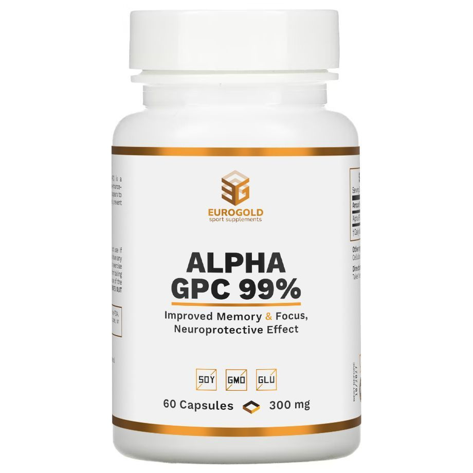Euro Gold ALPHA GPC 99% Альфа ГПС 99% 300мг 60 капсул купить на OZON по ...