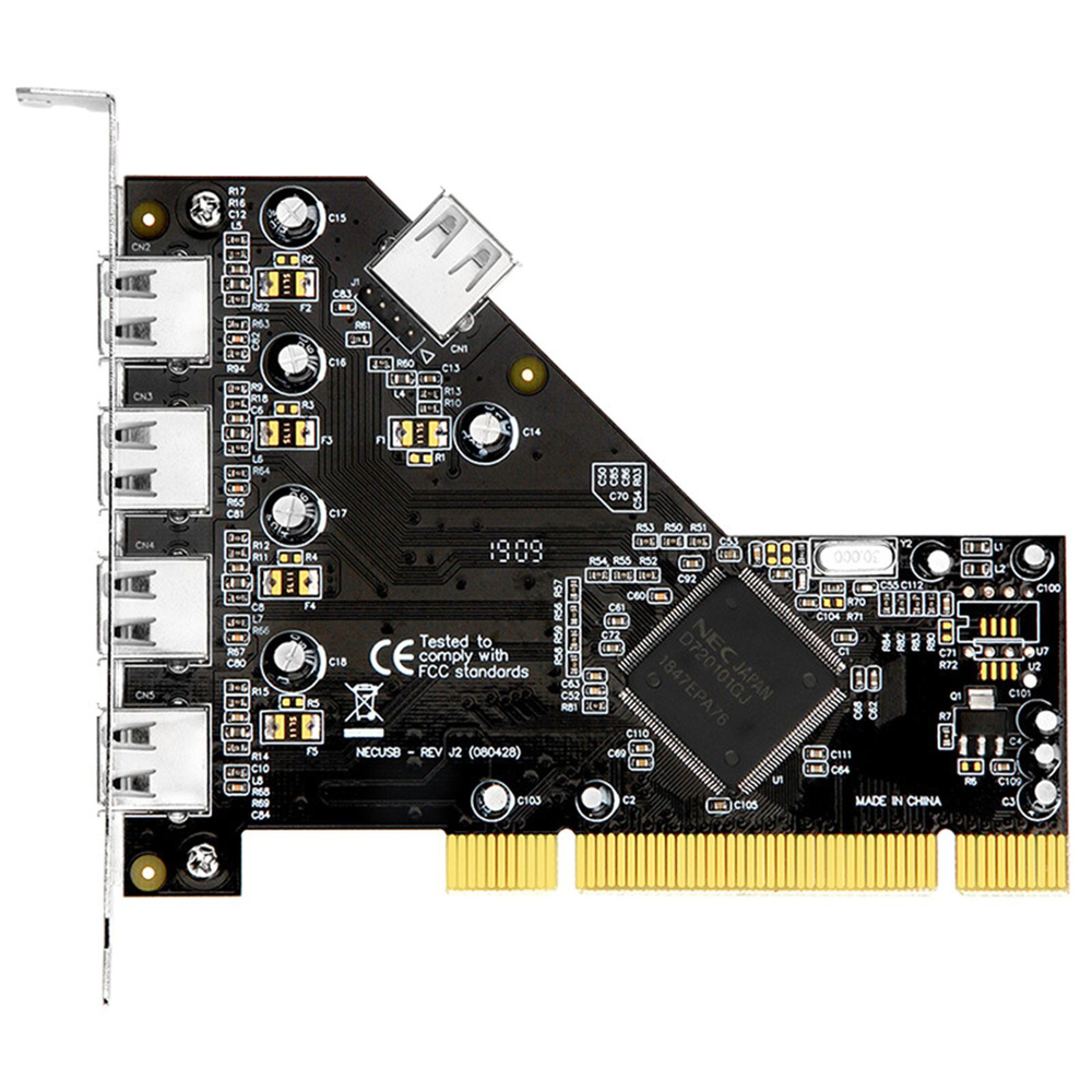 PCI до USB Expansion Extender Card 5 Ports USB20 Desktop для Adapte ...