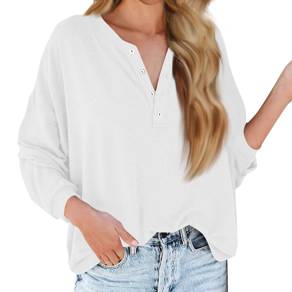 Лонгслив Женский HXD белый, размер 48 Хлопок Повседневный купить c доставкой на OZON по низкой ...