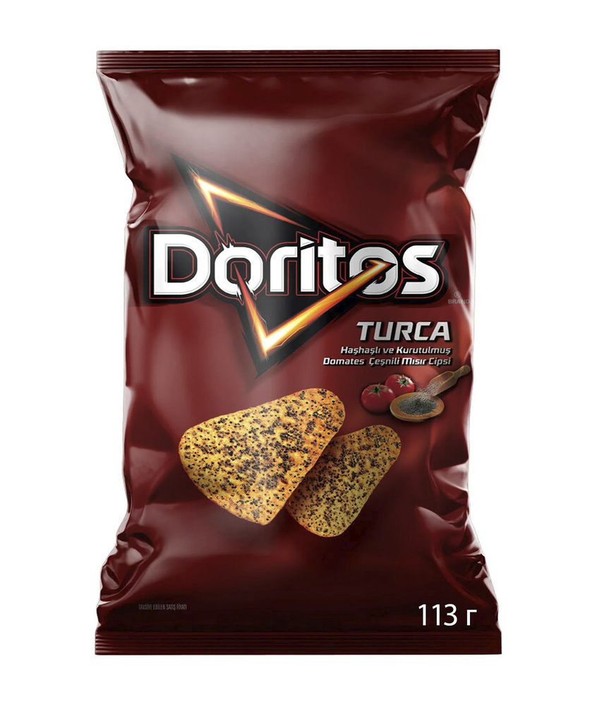 Кукурузные чипсы Doritos Turca со вкусом сушеных томатов и мака 1 шт ...