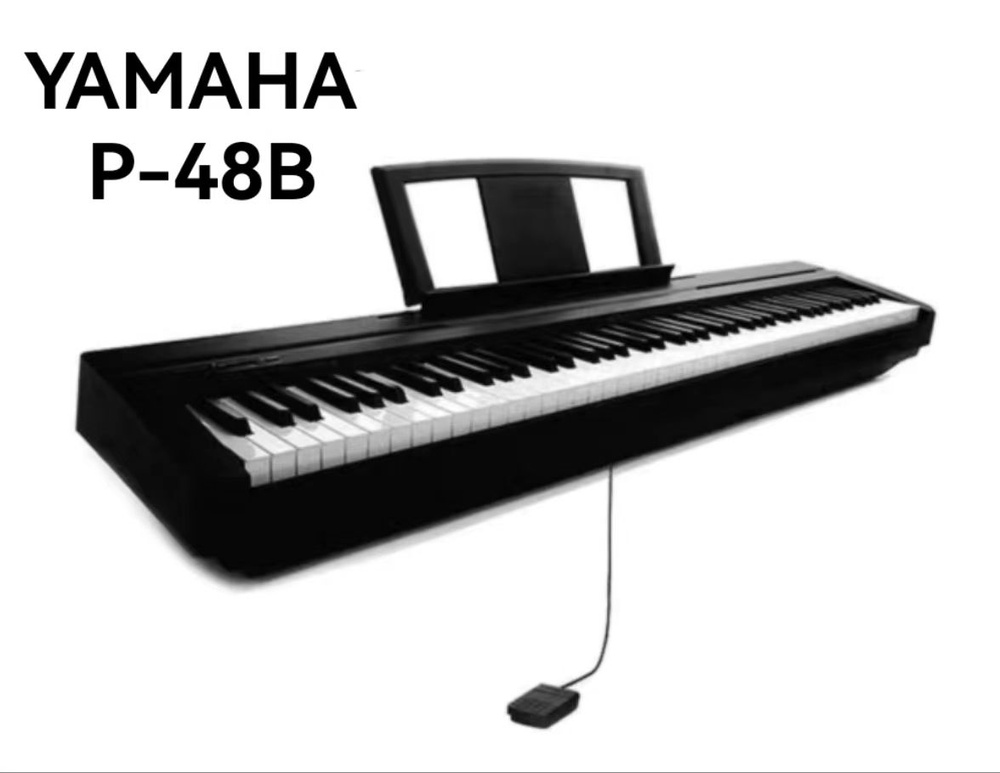 Yamaha P-48B Цифровое пианино / синтезатор yamaha P 48B, P-48 обновленная версия, черное ...
