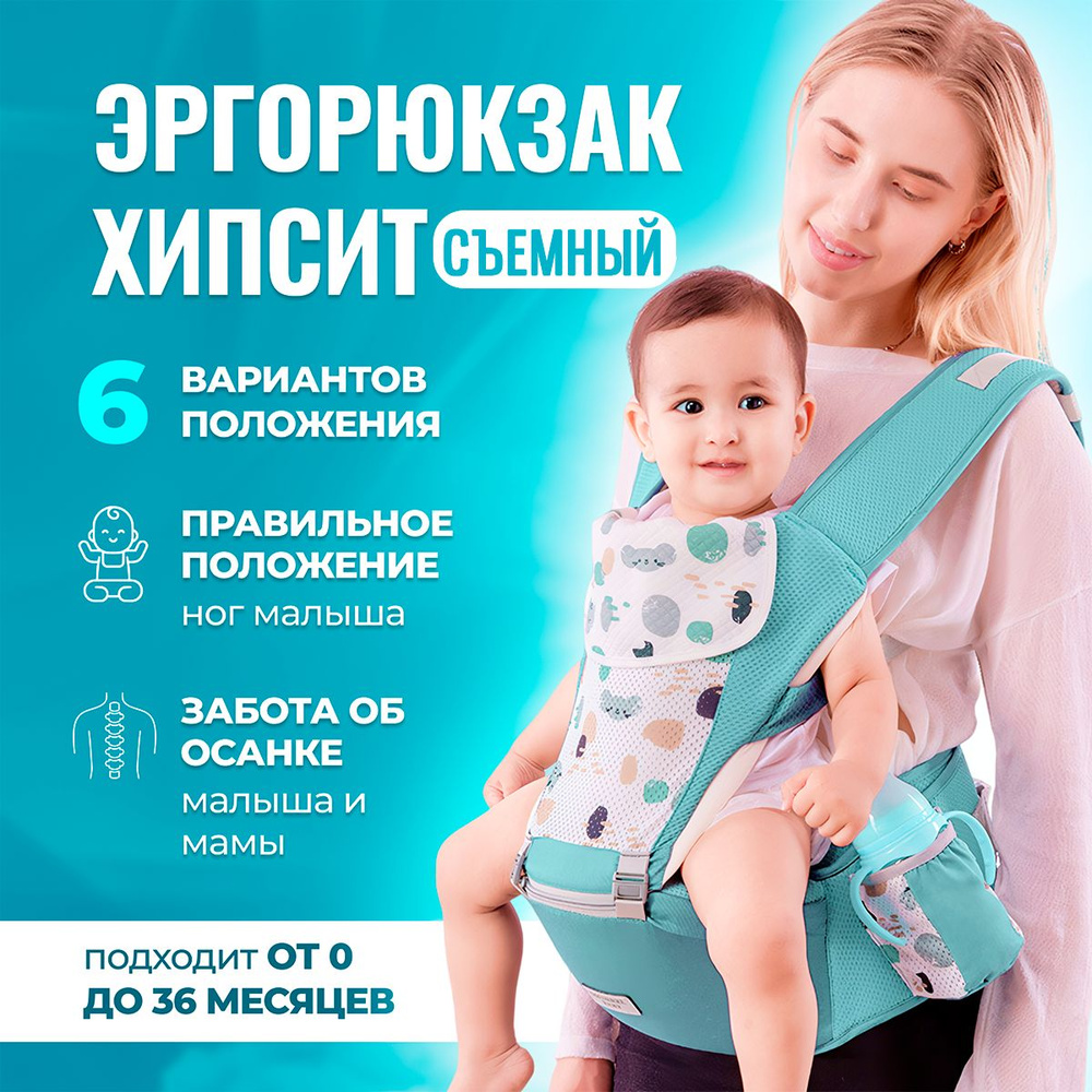 Эргорюкзак хипсит для малышей, рюкзак-кенгуру для новорожденных, сумка ...