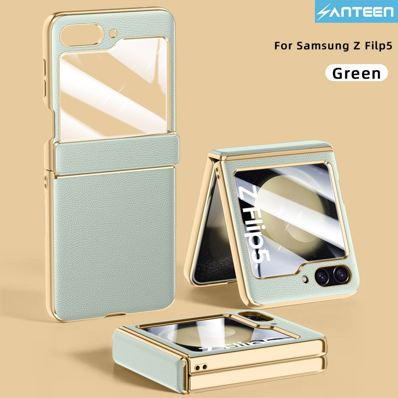 Anteen Роскошный Кожаный Противоударный Флип-чехол Для Samsung Galaxy Z ...