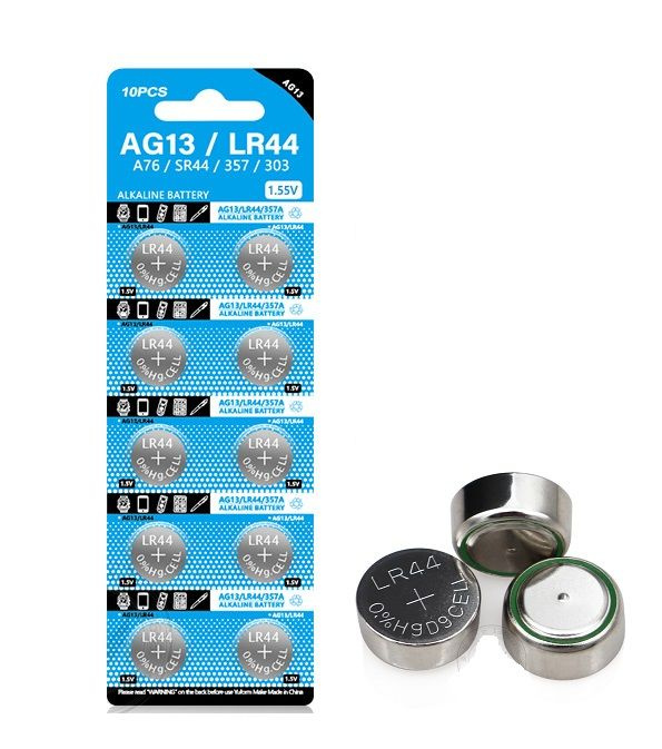 Батарейки щелочные LR44 (AG13) 1.5V, 165 mAh, уп. 10 шт. для игрушек ...