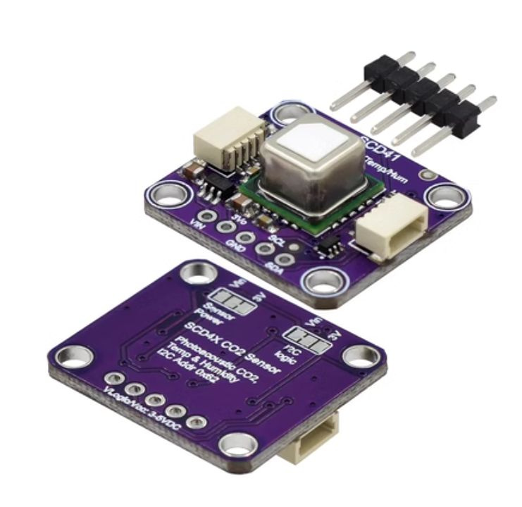 Модуль датчика газа SCD41 обнаруживает углекислый газ + температуру и ...