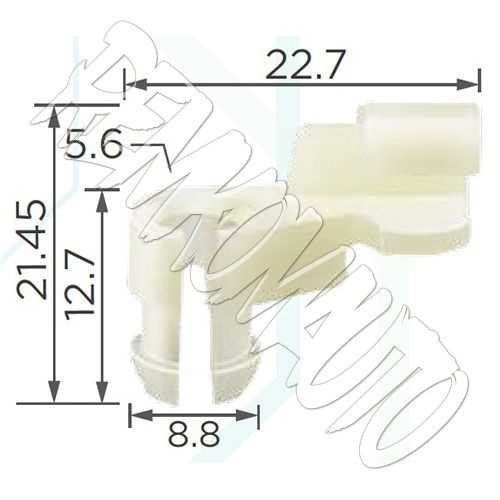 Клипса крепежная автомобильная, 1 шт. купить по выгодной цене в ...