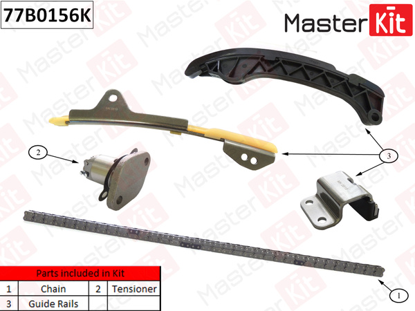 MasterKit Цепь ГРМ, арт. 77B0156K купить на OZON по низкой цене (807739673)